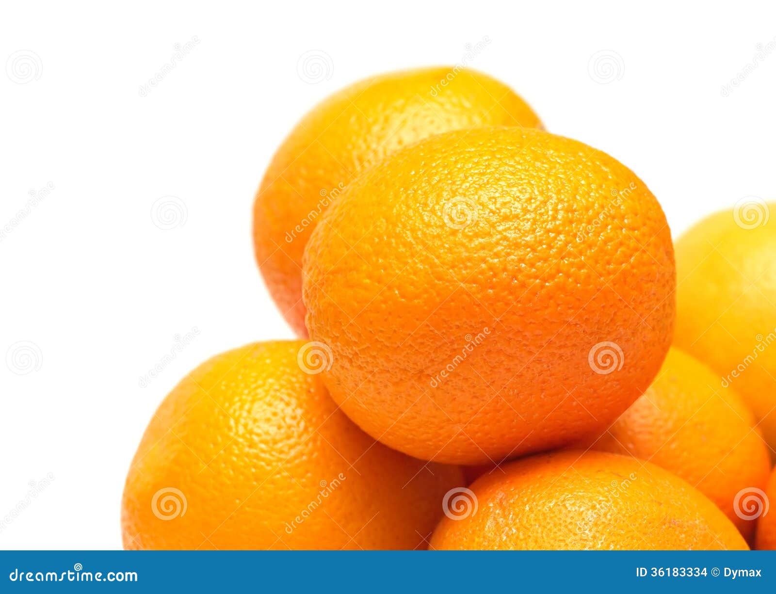 Many Ripe Oranges Closeup Isolated on White Stock Photo - Image of ...