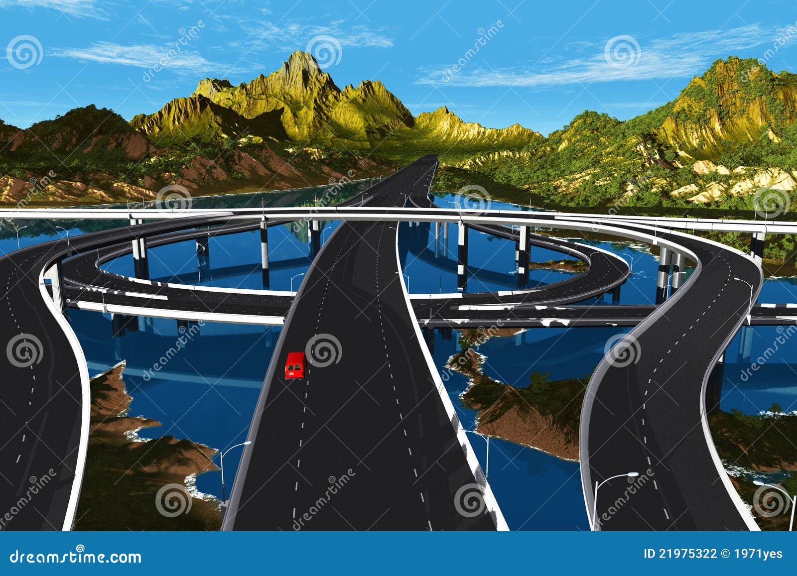 Many roads stock illustration. Illustration of urban - 21975322
