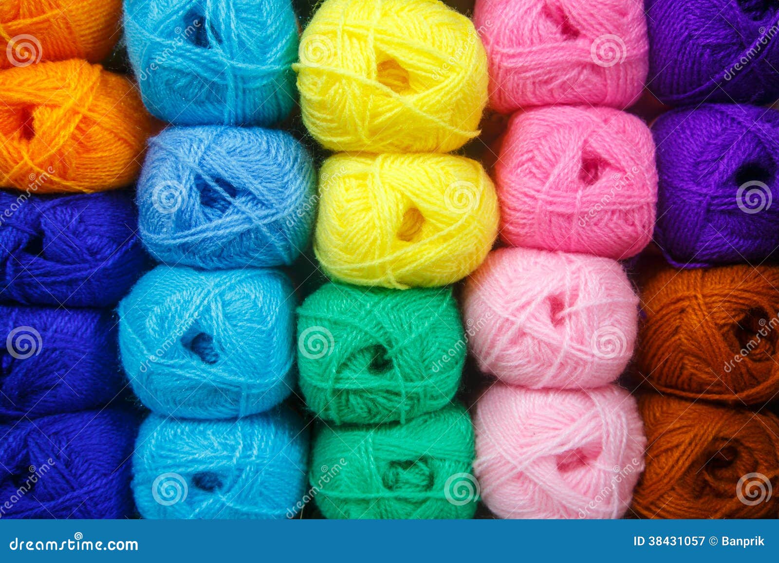 Many Roll of Colorful Yarn for Handmade Work Stock Image - Image of ...
