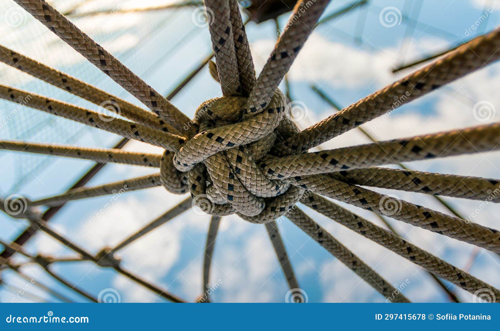 Many Ropes and One Big Knot Stock Photo - Image of joining, compound ...