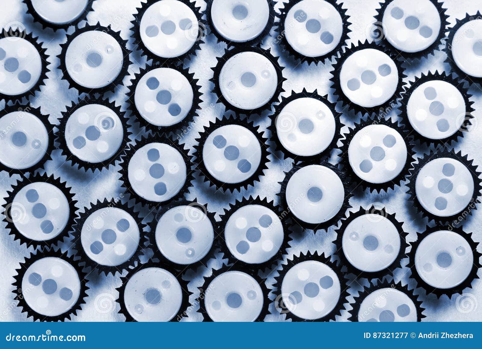 Many Round Cogged Wheels with Sharp Cogs Stock Image - Image of ...