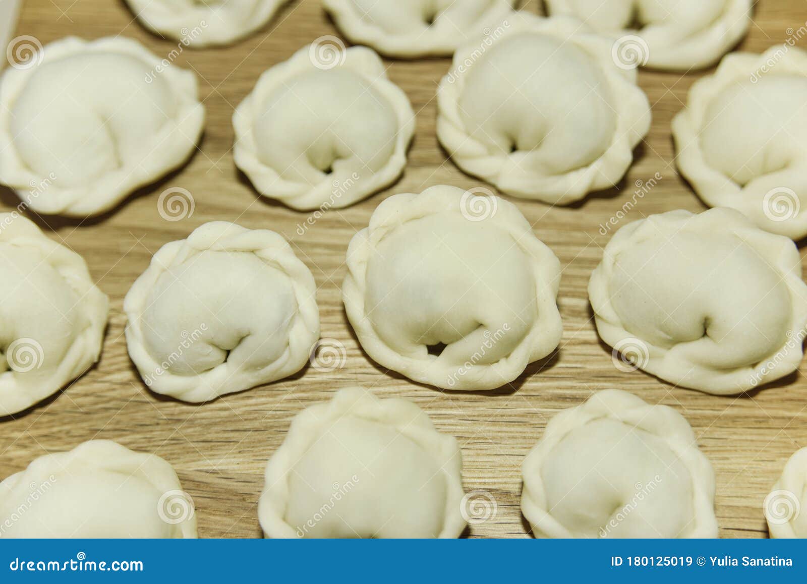 Many Round Dumplings from the Close Top View Stock Image - Image of ...