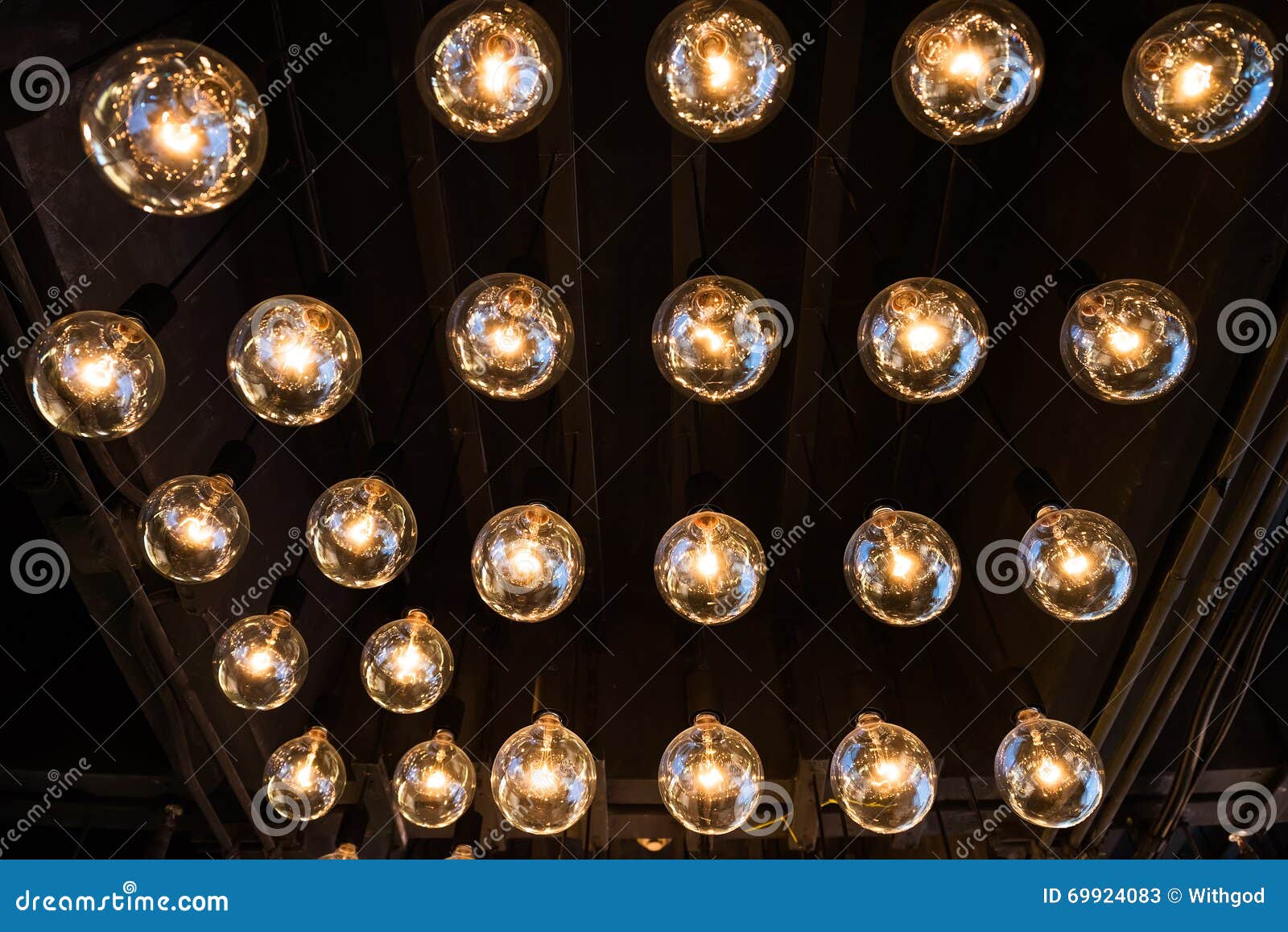 Many Round Electrical Lamps Stock Image - Image of lighting, ball: 69924083