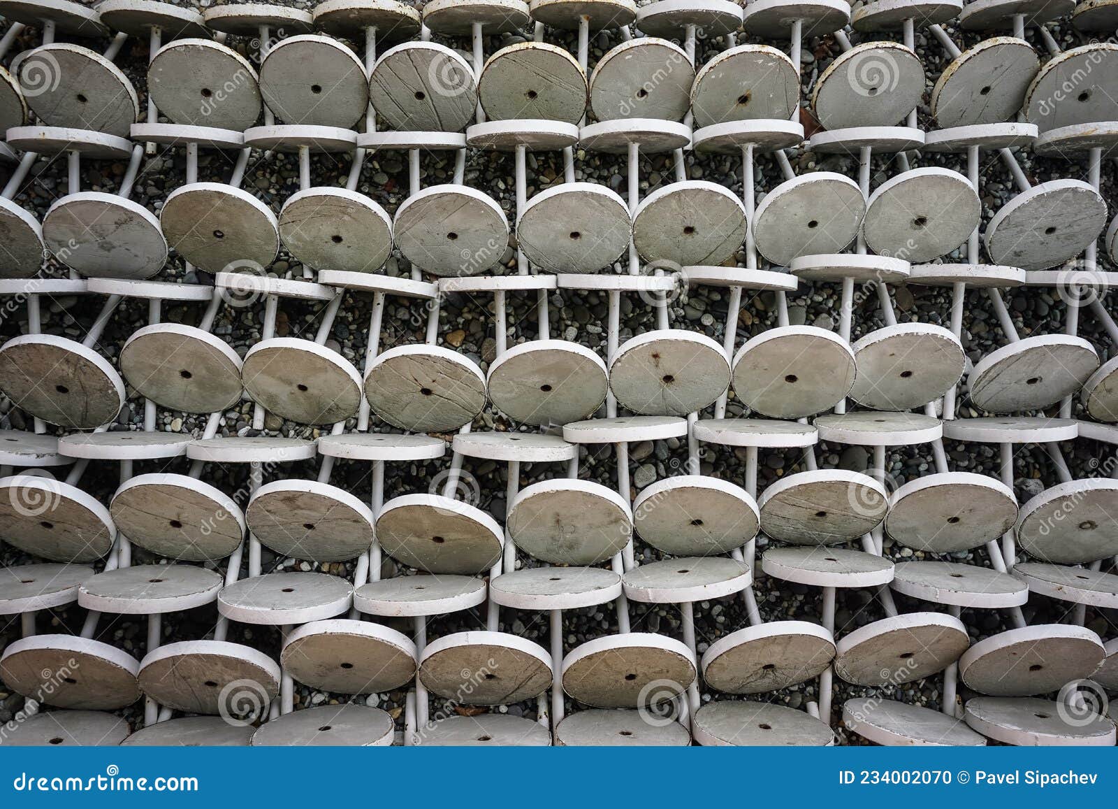 Many Round Objects on Stones Clipart Stock Photo - Image of modern ...