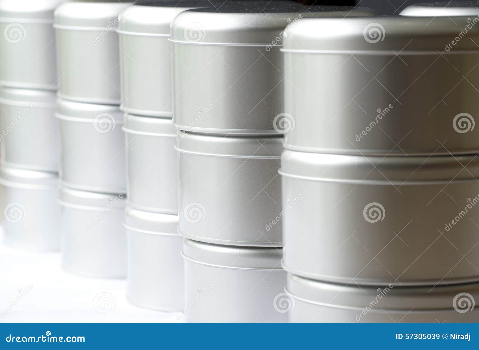 Many round tin boxes stock image. Image of view, pattern - 57305039