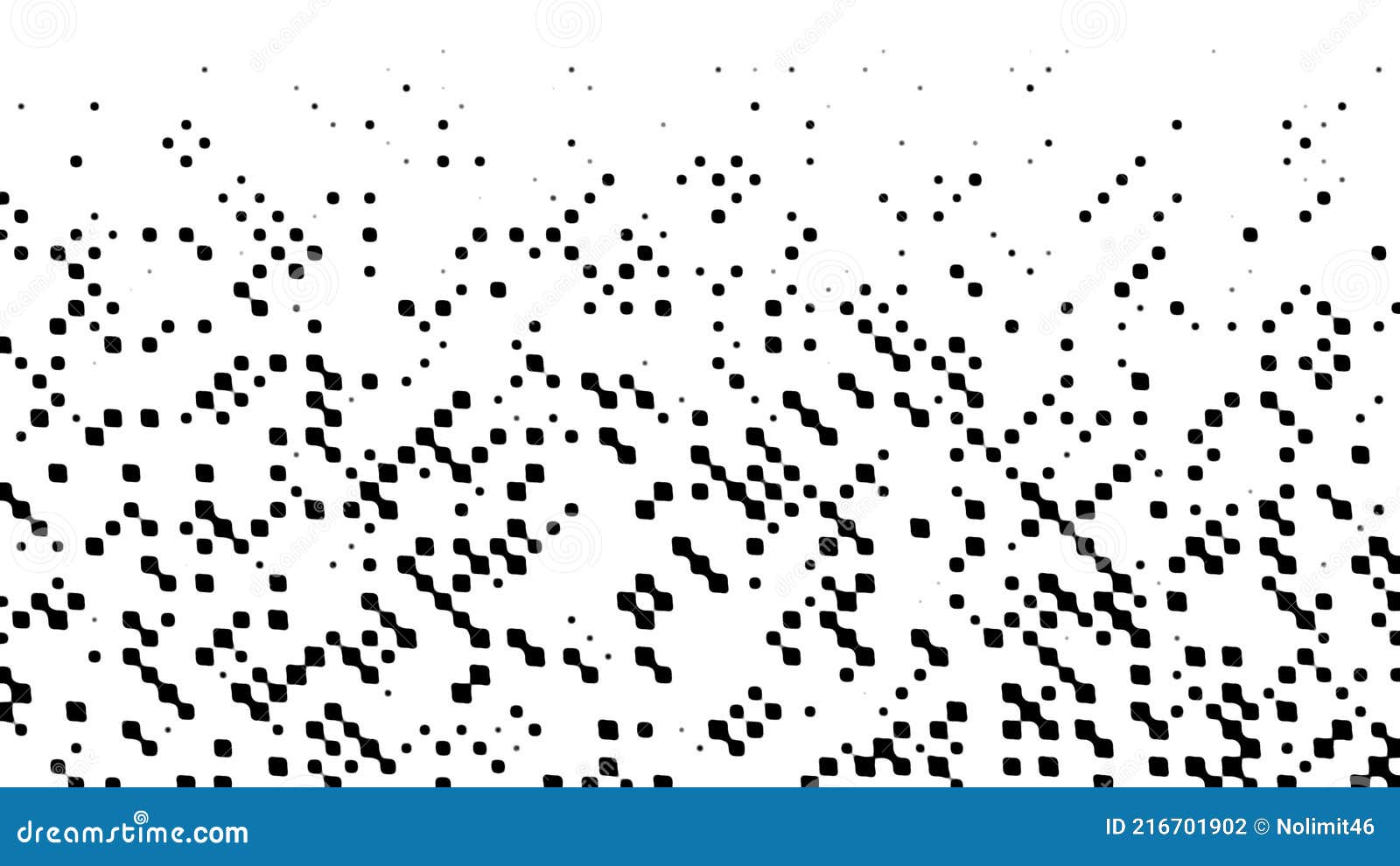 Many Rows on Blurred Dots, Computer Generated Abstract Background, 3D ...