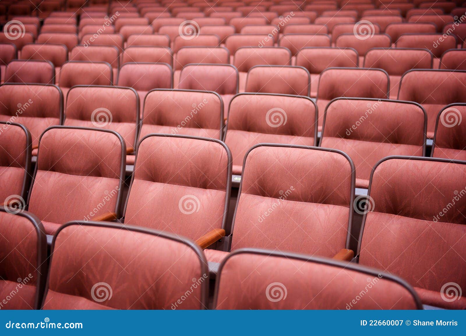 Many Rows of Empty Theatre Seating Stock Image - Image of theater ...