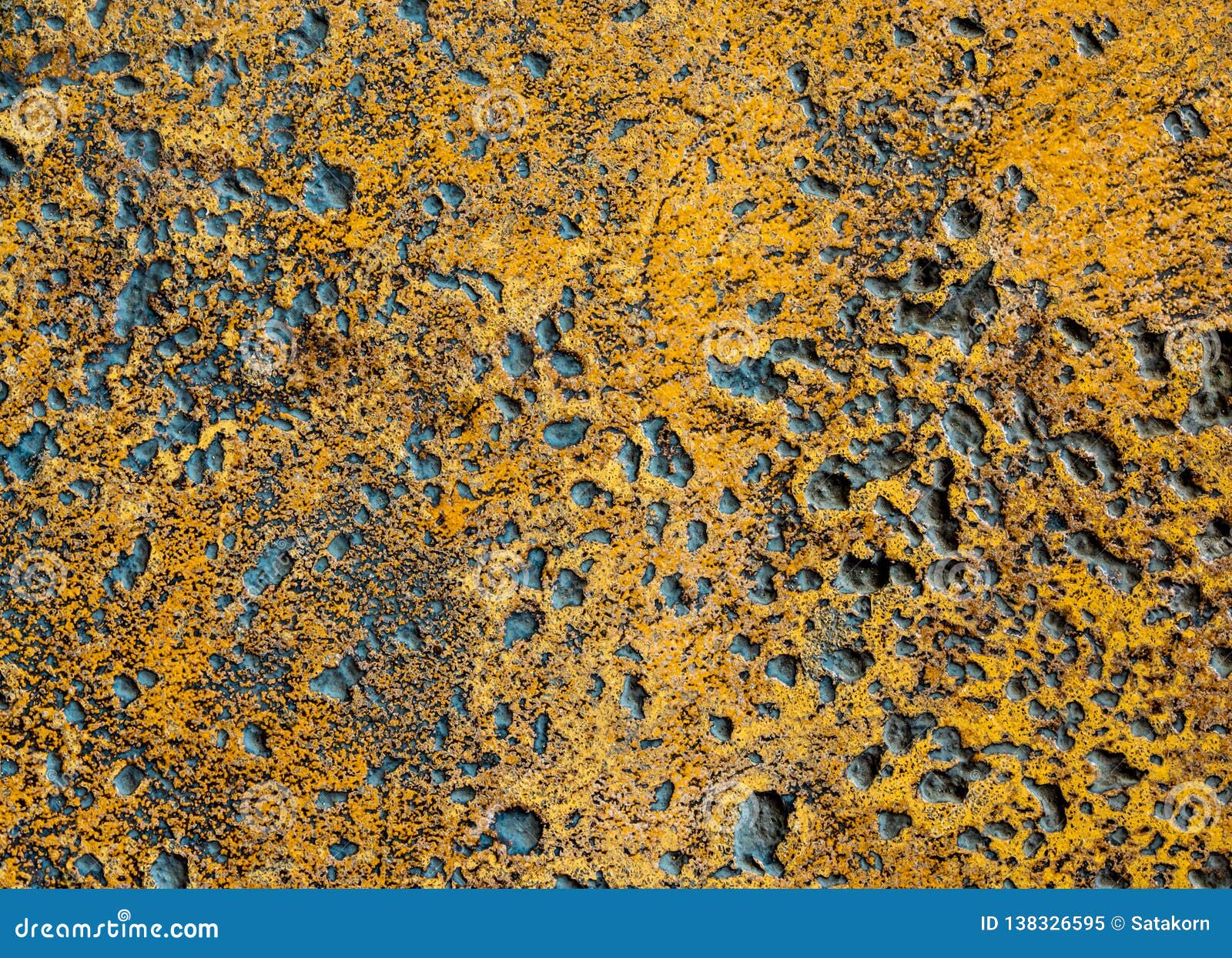 Rugged Holes on the Rusty Color Concrete Floor Stock Image - Image of ...
