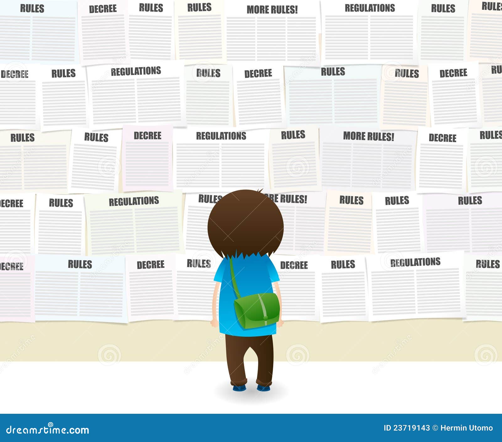 So Many Rules stock vector. Illustration of college, male - 23719143