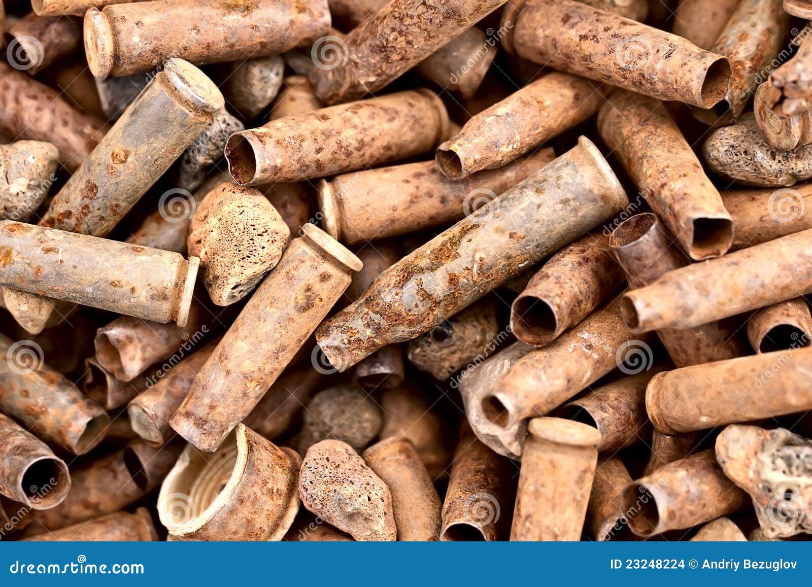 Many rusty bullets stock photo. Image of metal, metallic - 23248224