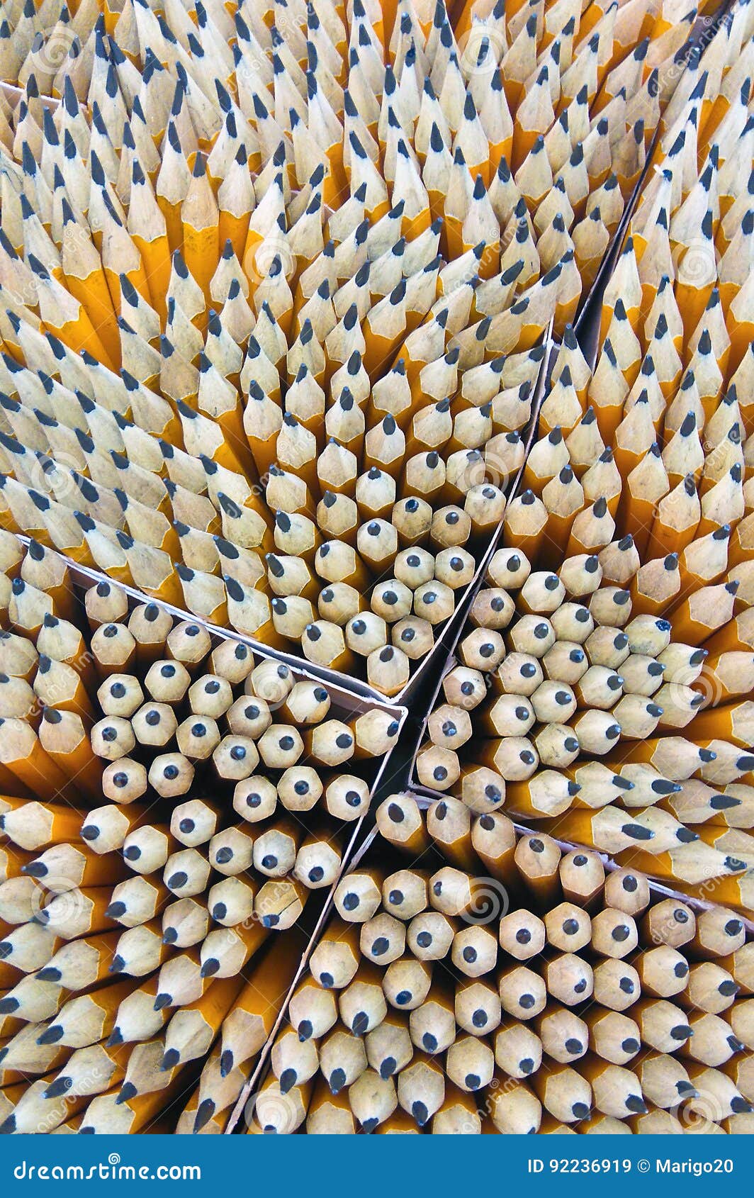 Many of the same pencils. stock image. Image of stationery - 92236919