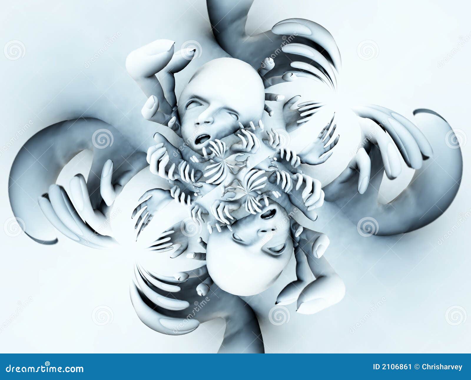 Many Scary Heads 3 stock illustration. Illustration of eyes - 2106861