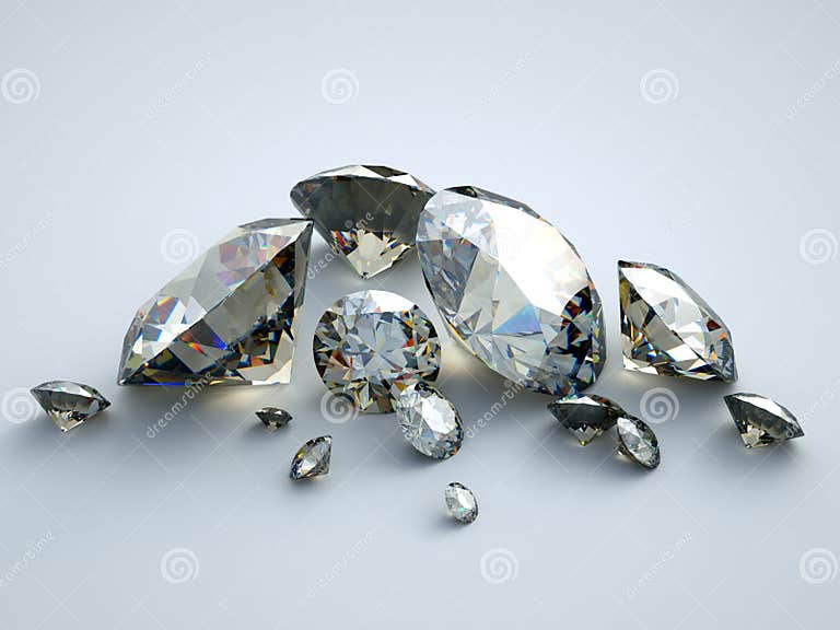 Many scattered gems stock illustration. Illustration of diamond - 25844933