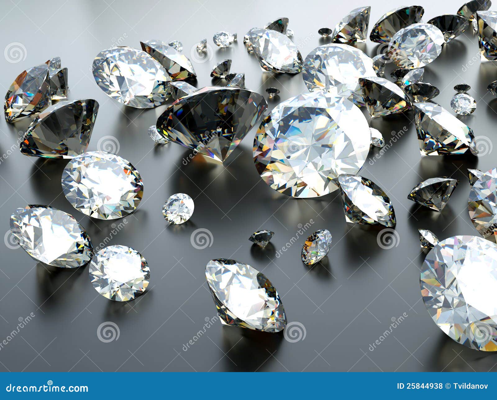 Many scattered gems stock illustration. Illustration of caustic - 25844938