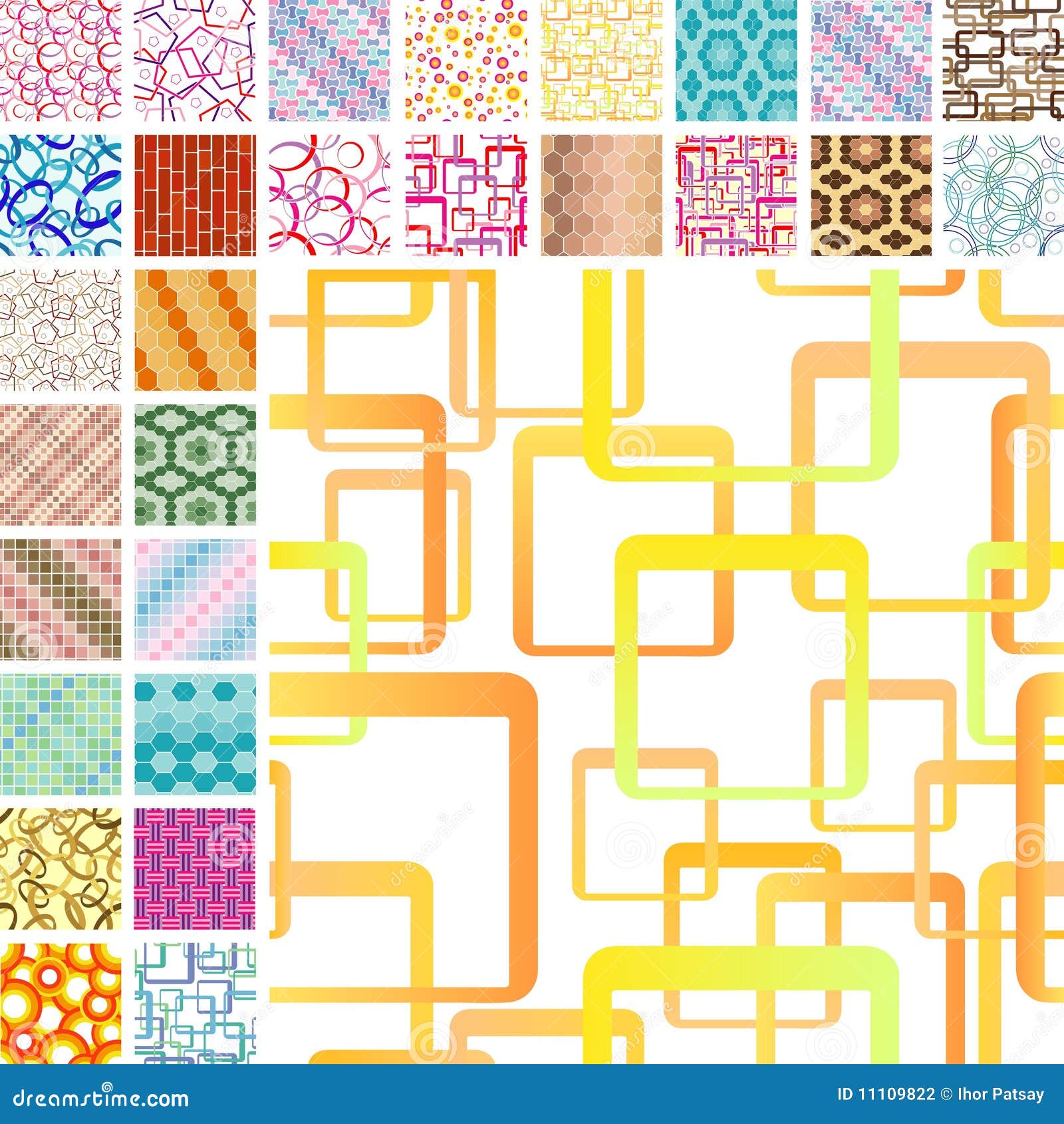 Many seamless patterns stock vector. Illustration of clip - 11109822