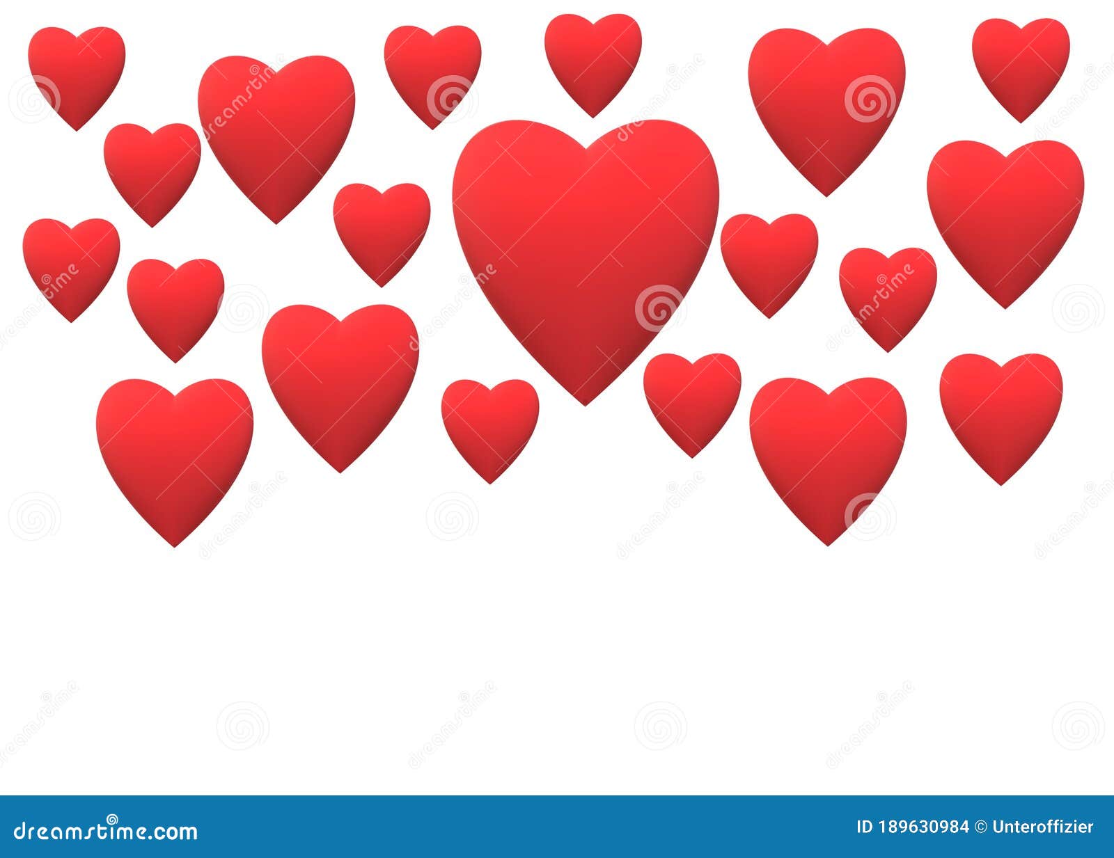 Many Several Red Hearts of Different Sizes Floating Over the Top of the ...