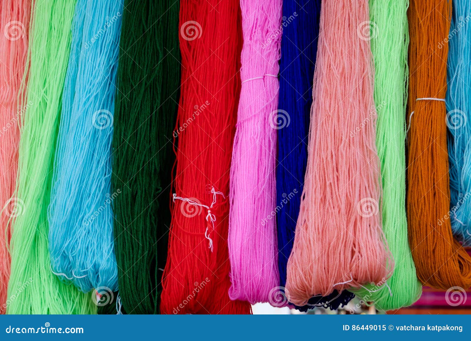Many Sewing Thread and Weaving in the Tailor`s Stock Image - Image of ...
