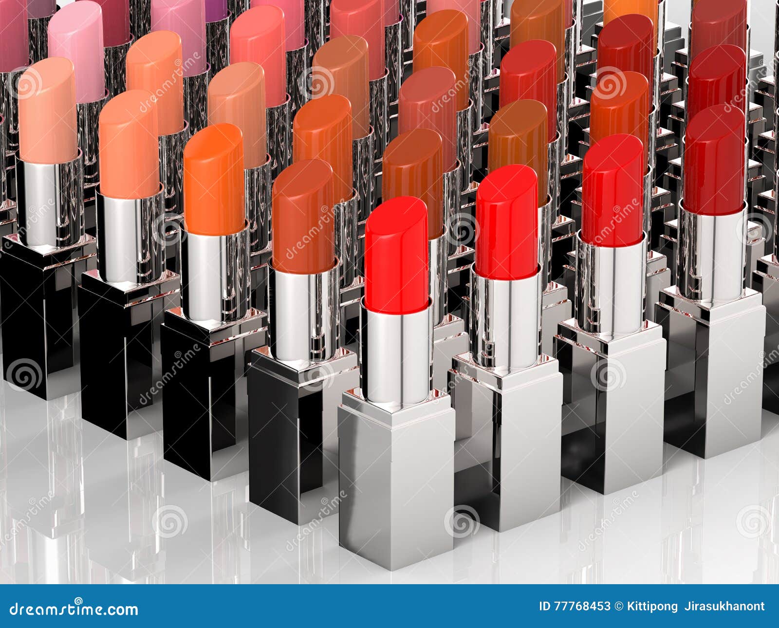 Many shades of lipsticks stock illustration. Illustration of rendering ...