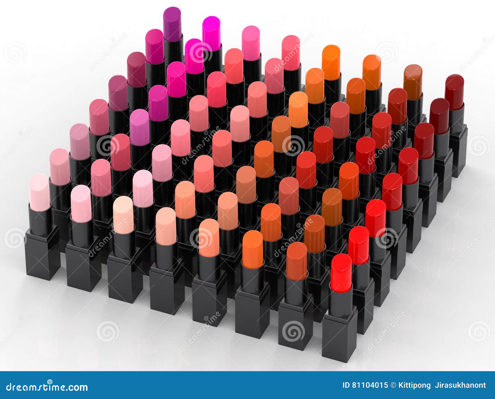 Many shades of lipsticks stock illustration. Illustration of abundant ...