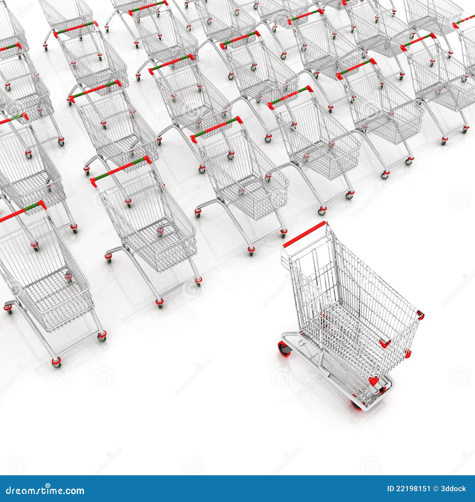 Many shopping carts stock illustration. Illustration of empty - 22198151