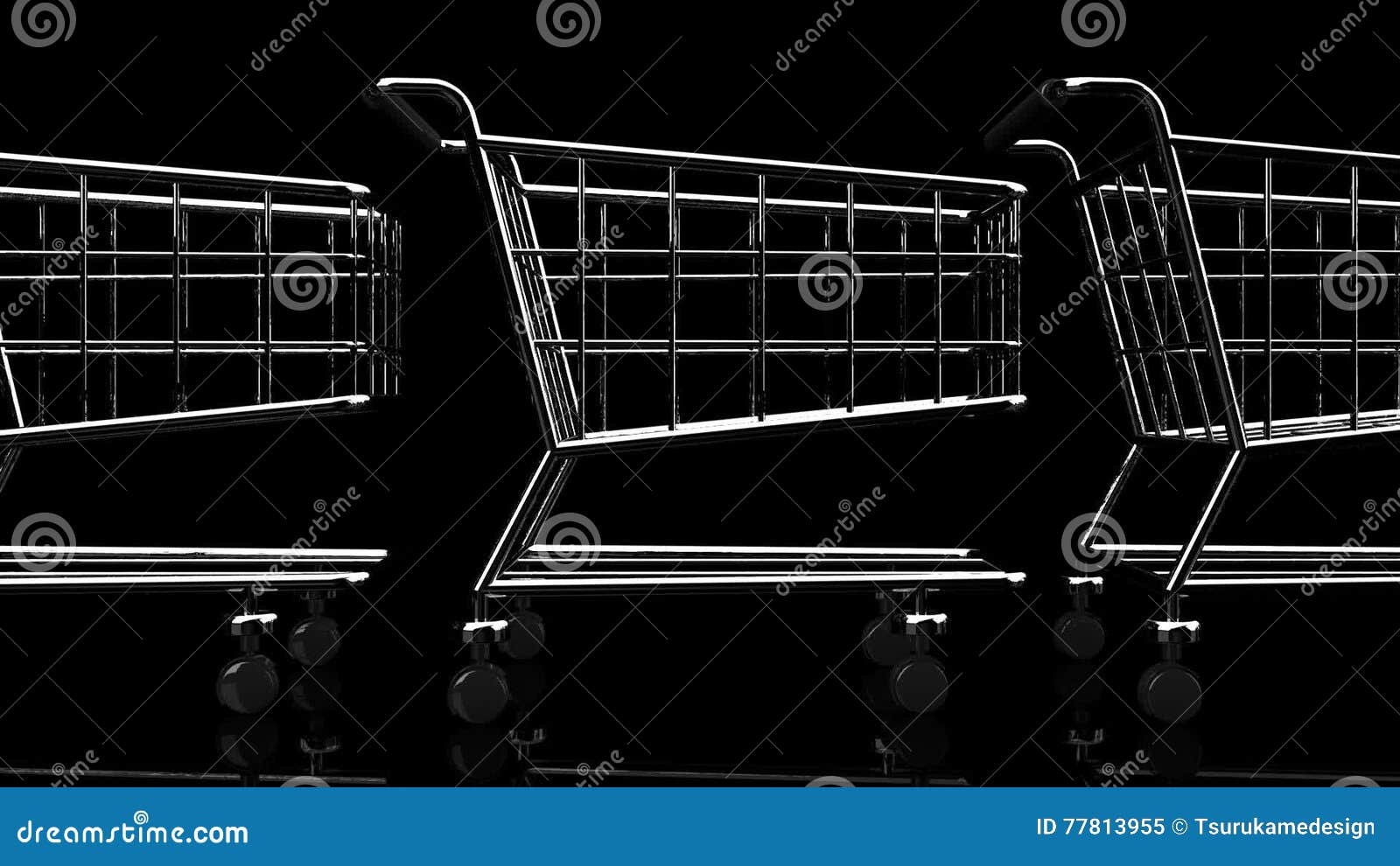 Many Shopping Carts on Black Background Stock Video - Video of ...
