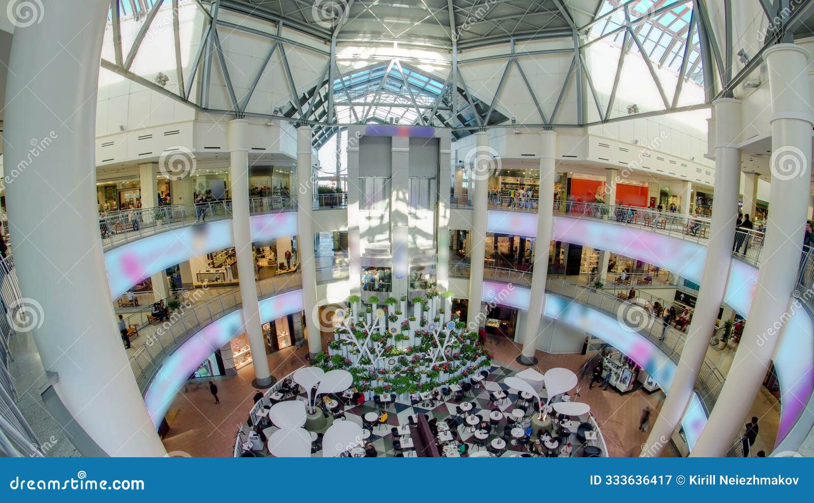 Many Shops in Multi-level Department Store or Shopping Mall Timelapse ...