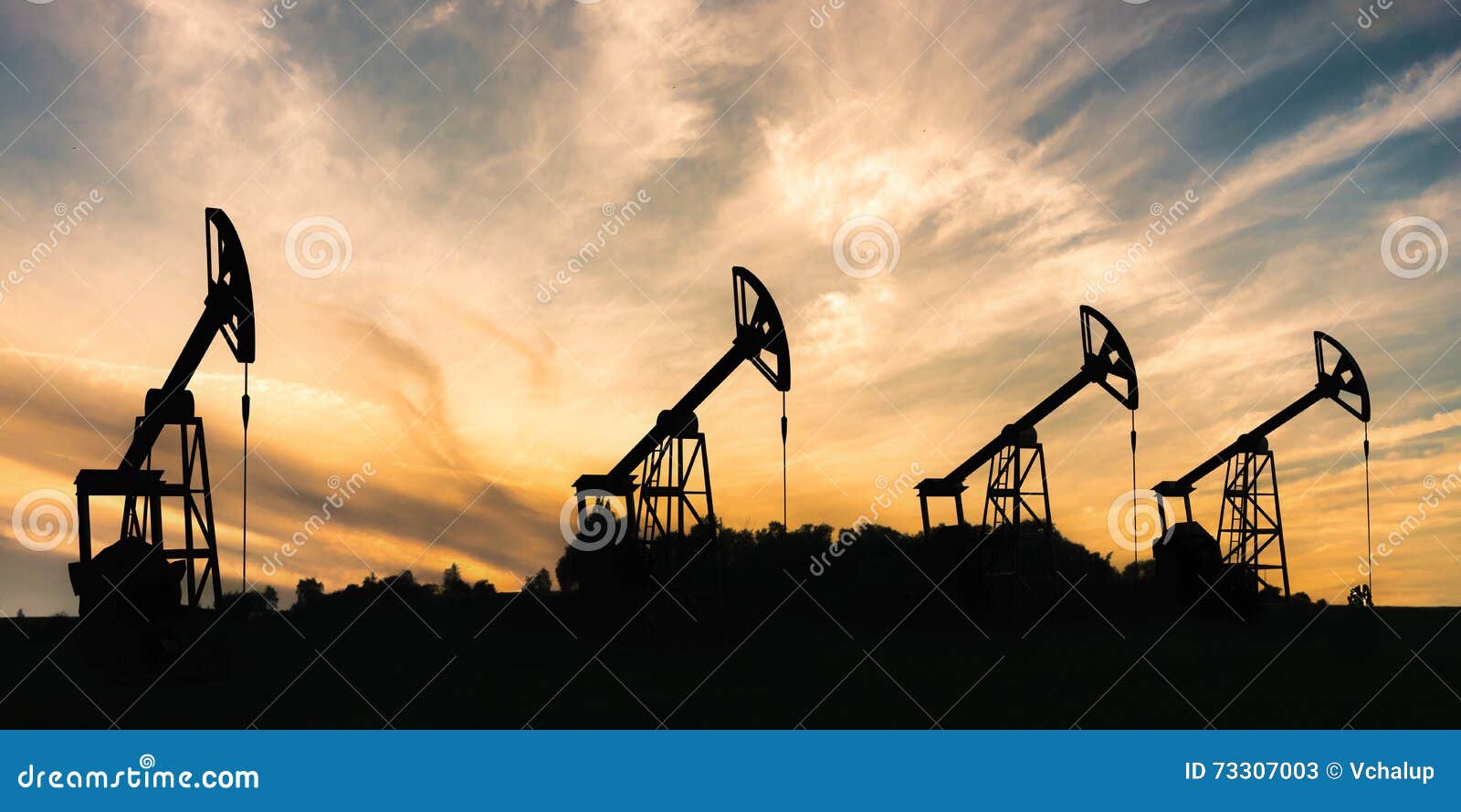 Drilling Rig At Sunset Stock Photo | CartoonDealer.com #14423286