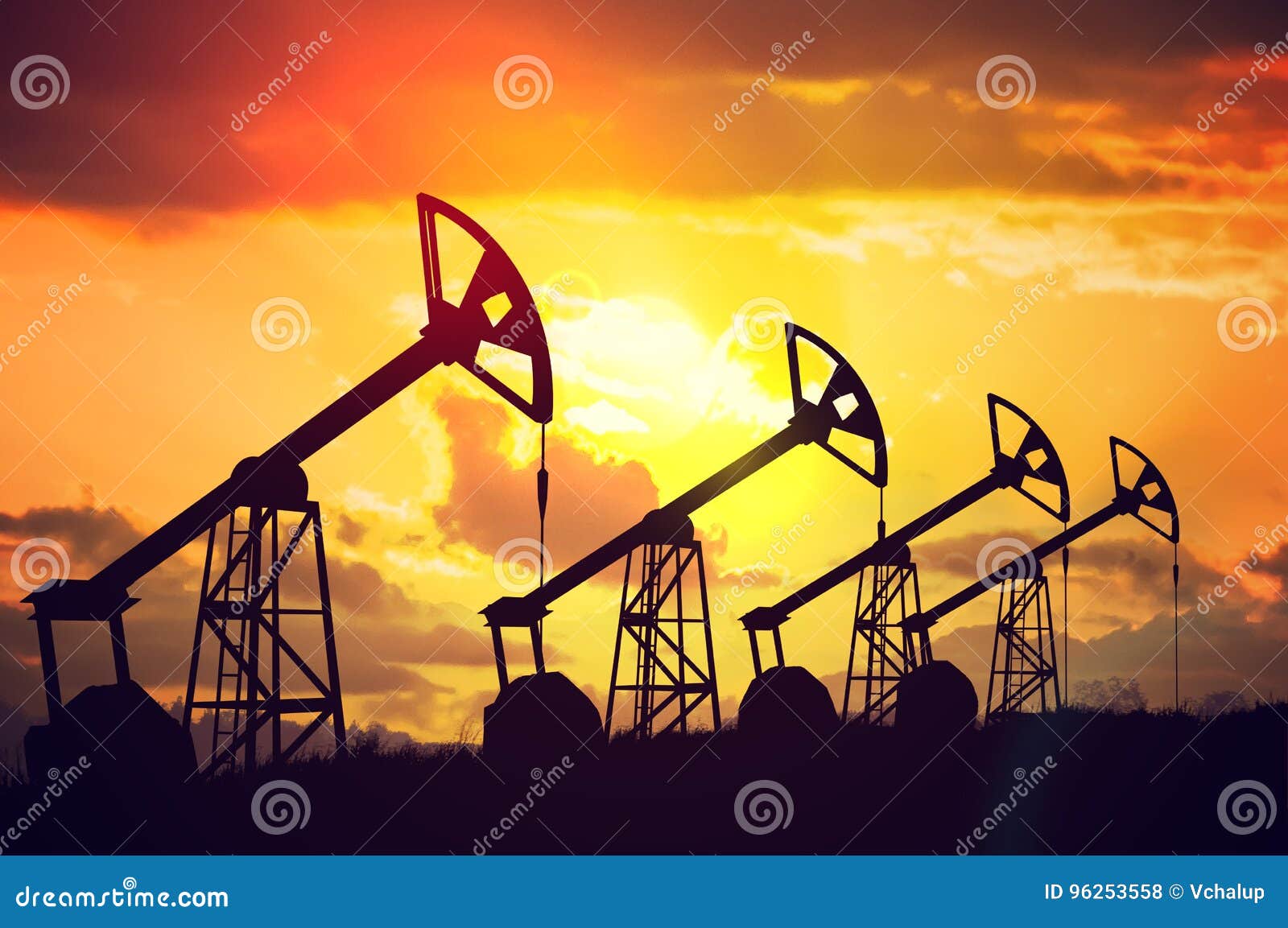 Drilling Rig At Sunset Stock Photo | CartoonDealer.com #14423286
