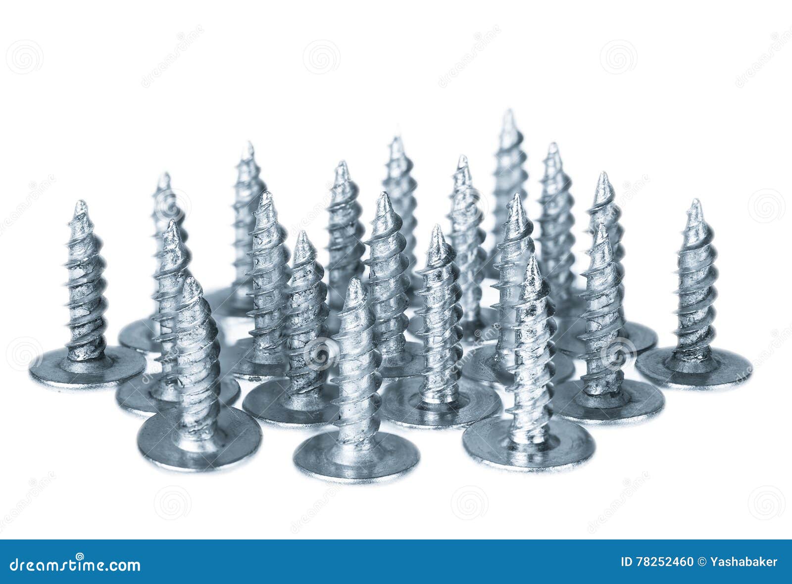 Many Silver Screws Toned Grey Stock Photo - Image of tool, white: 78252460