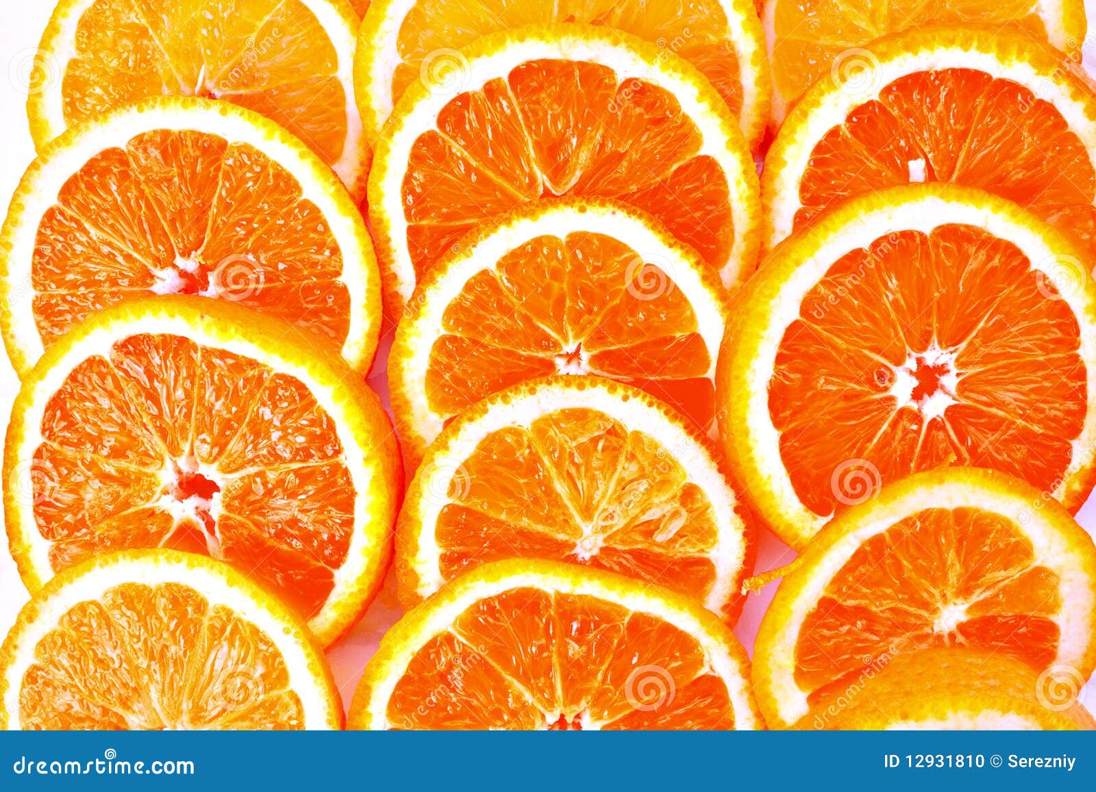 Many sliced oranges stock photo. Image of healthy, macro - 12931810