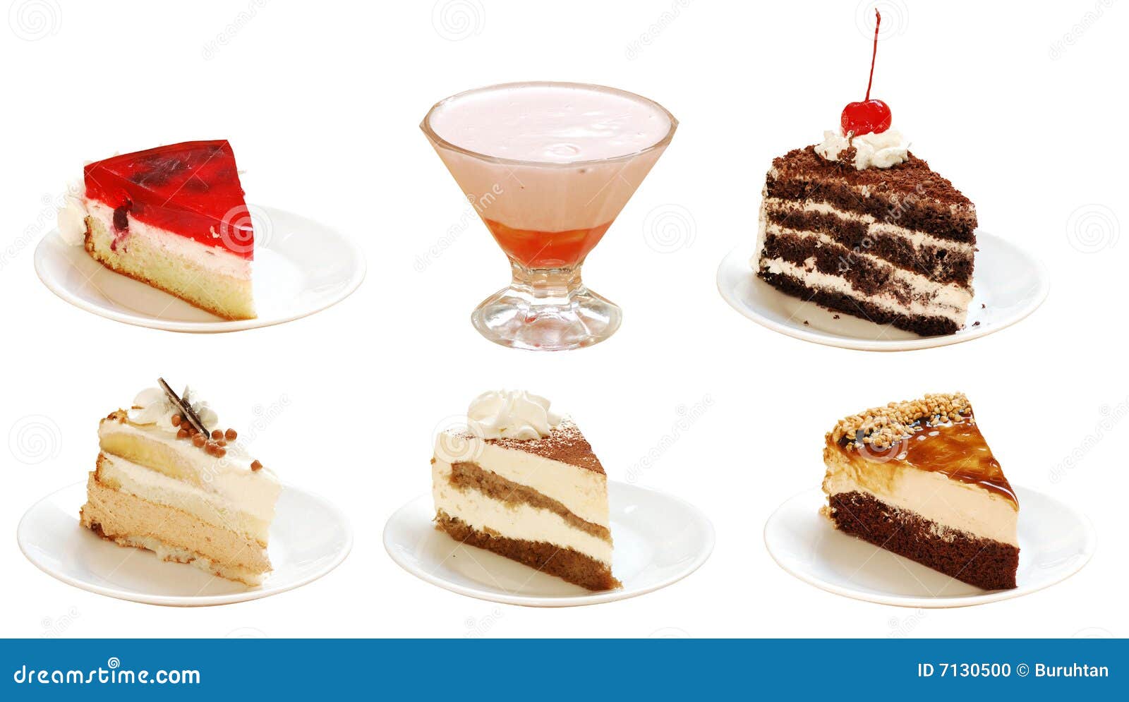 Many slices of pies stock photo. Image of cream, delicacy - 7130500