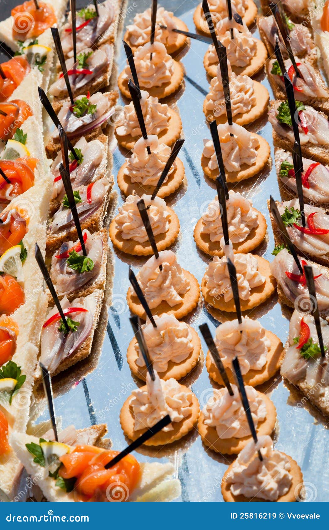 Many small appetizers stock image. Image of tapas, stick - 25816219