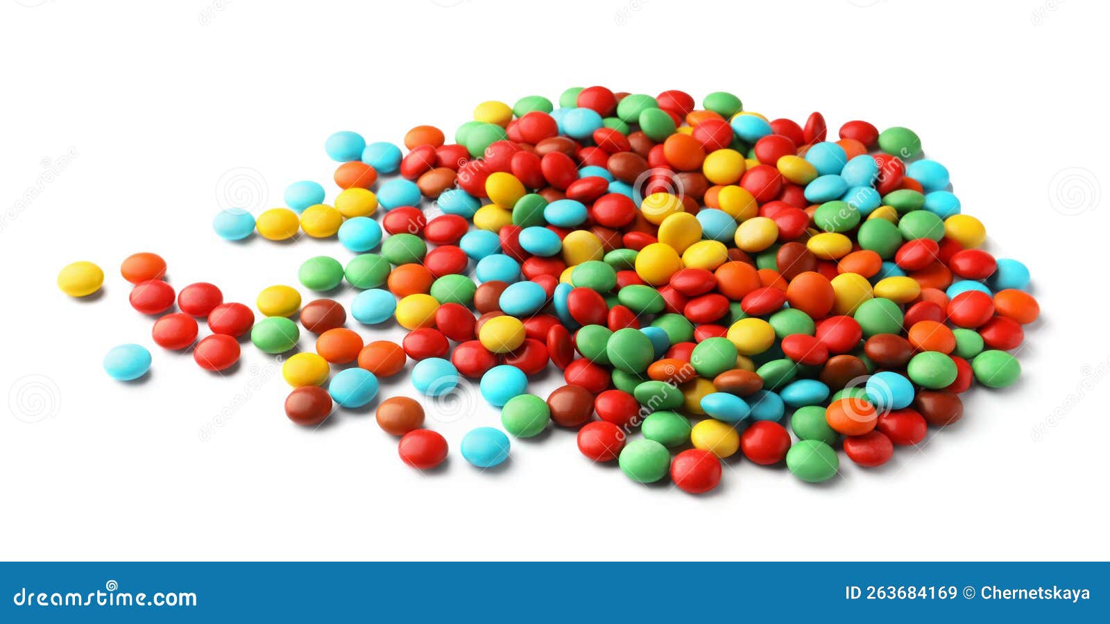 Many Small Colorful Candies on White Background Stock Image - Image of ...