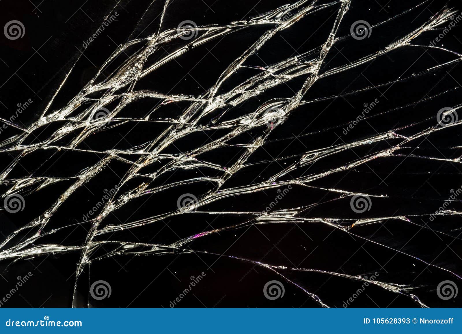 Many Small Cracks on the Surface of the Glass, a Broken Screen of a ...