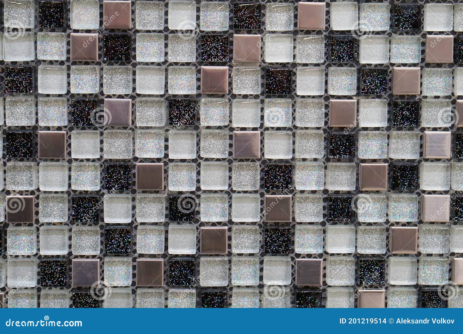 Many Small Glass Squares for Decorative Wall Cladding Stock Photo ...