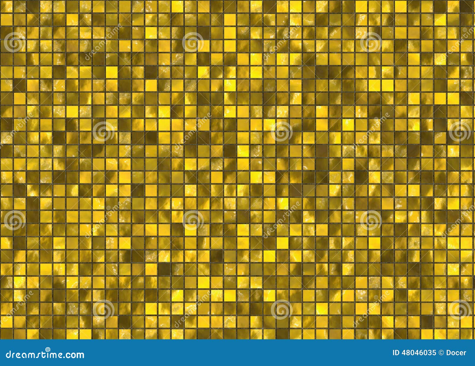 Many Small Gold Square Tile Mosaic. Pattern Texture Stock Illustration ...