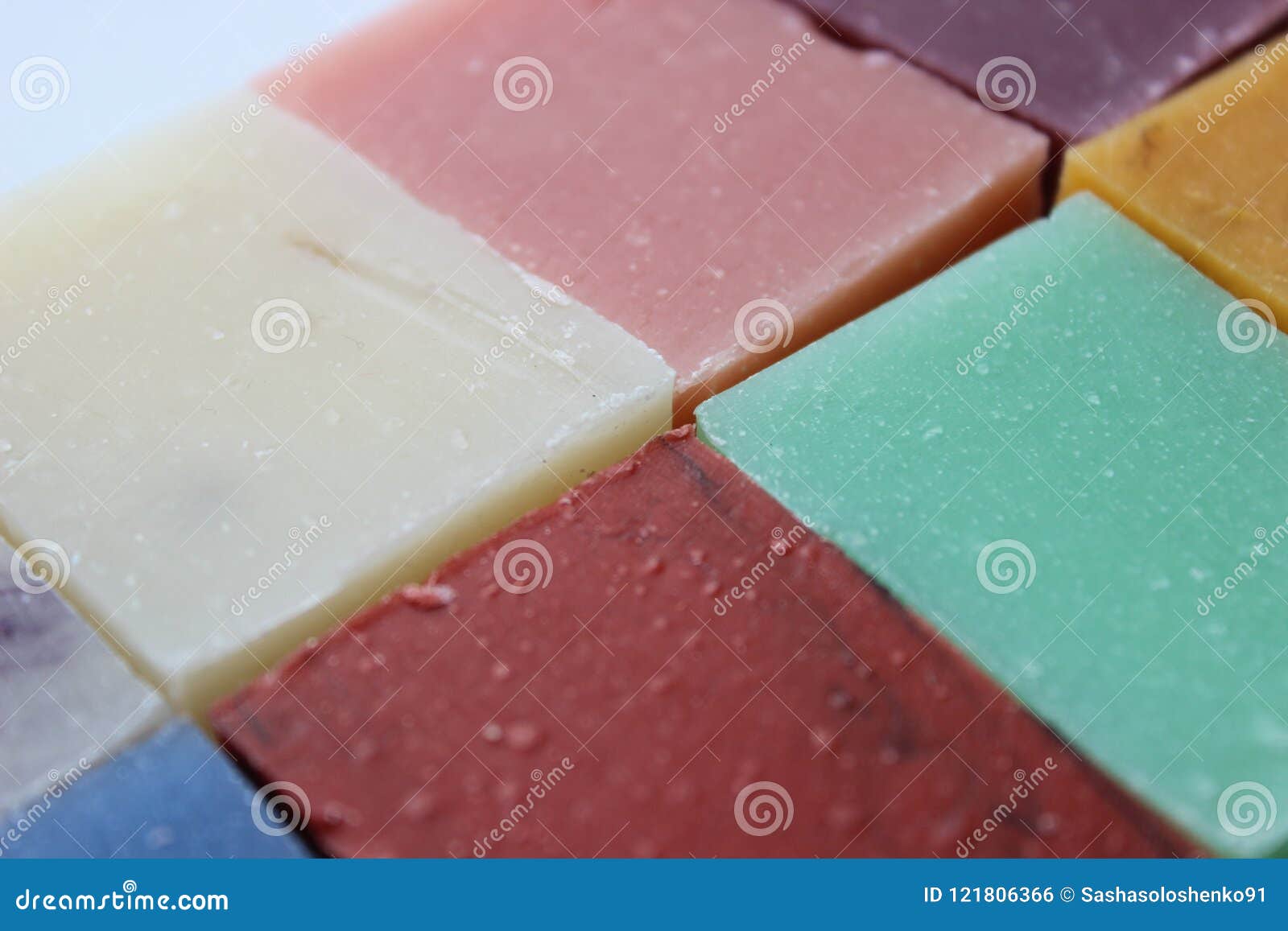 Handmade Soap of Different Colors Stock Photo - Image of green, pieces ...