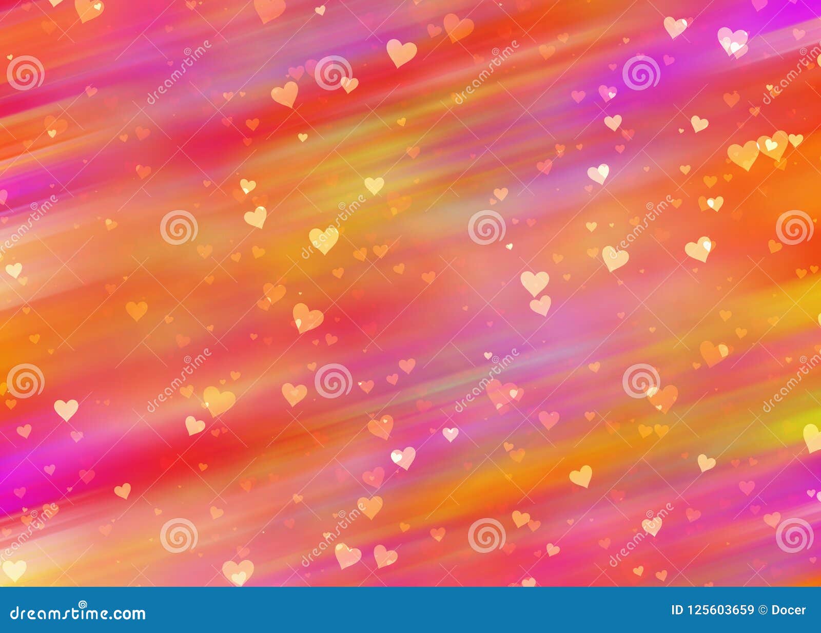 Many Small Painted Hearts Backgrounds Stock Illustration - Illustration ...