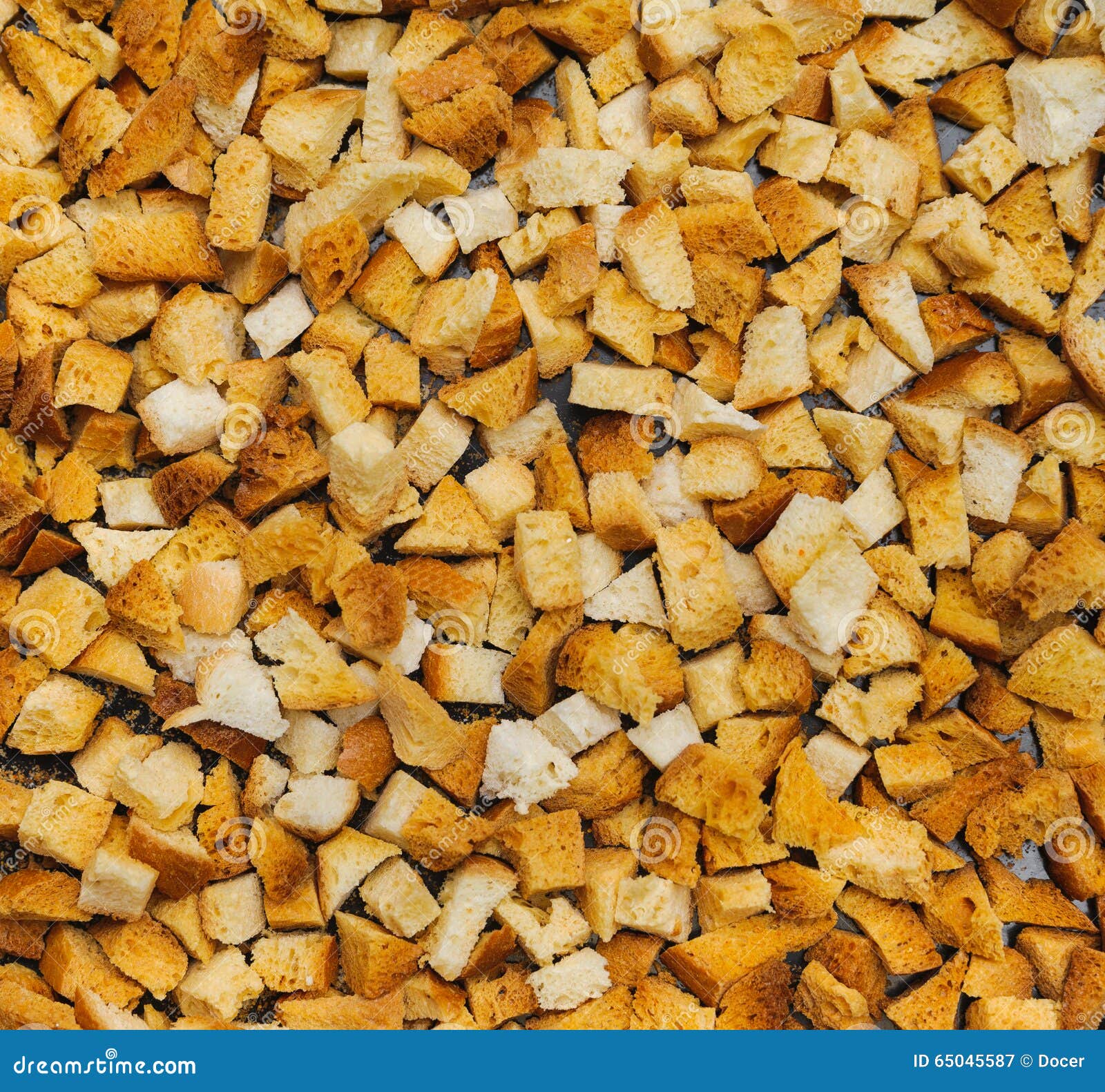 Many Small Pieces of Dried Bread Stock Image - Image of view, bread ...