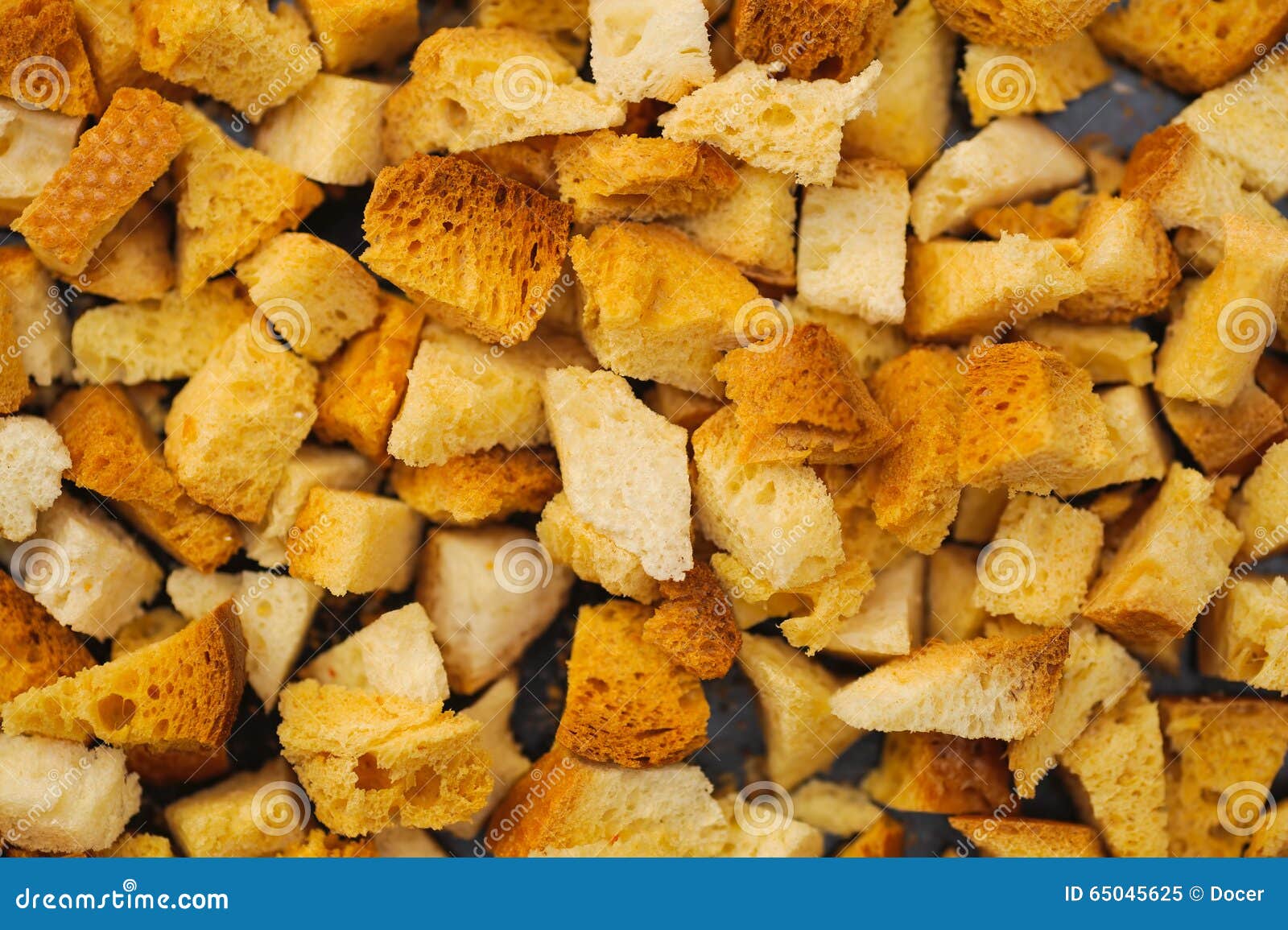 Many Small Pieces of Dried Bread Stock Image - Image of crisps ...