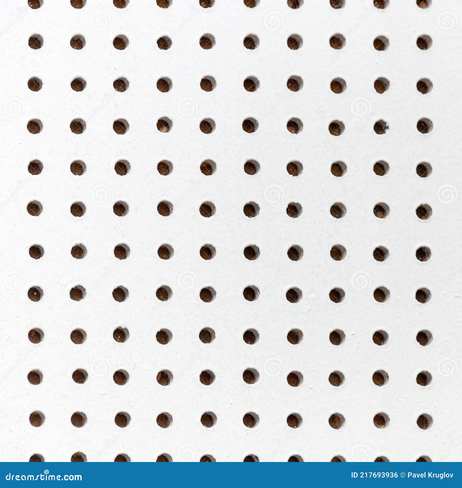 Many Small Round Ventilation Holes in the Decorative Panel Stock Photo ...