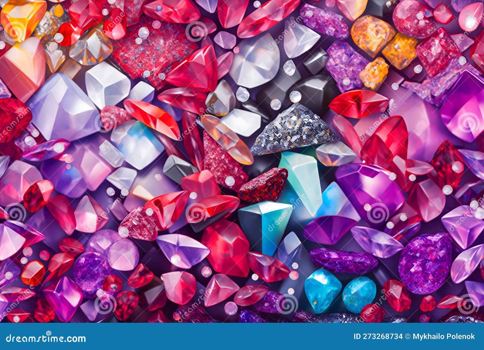 Many Small Ruby and Diamond Stones, Luxury Background. Neural Network ...