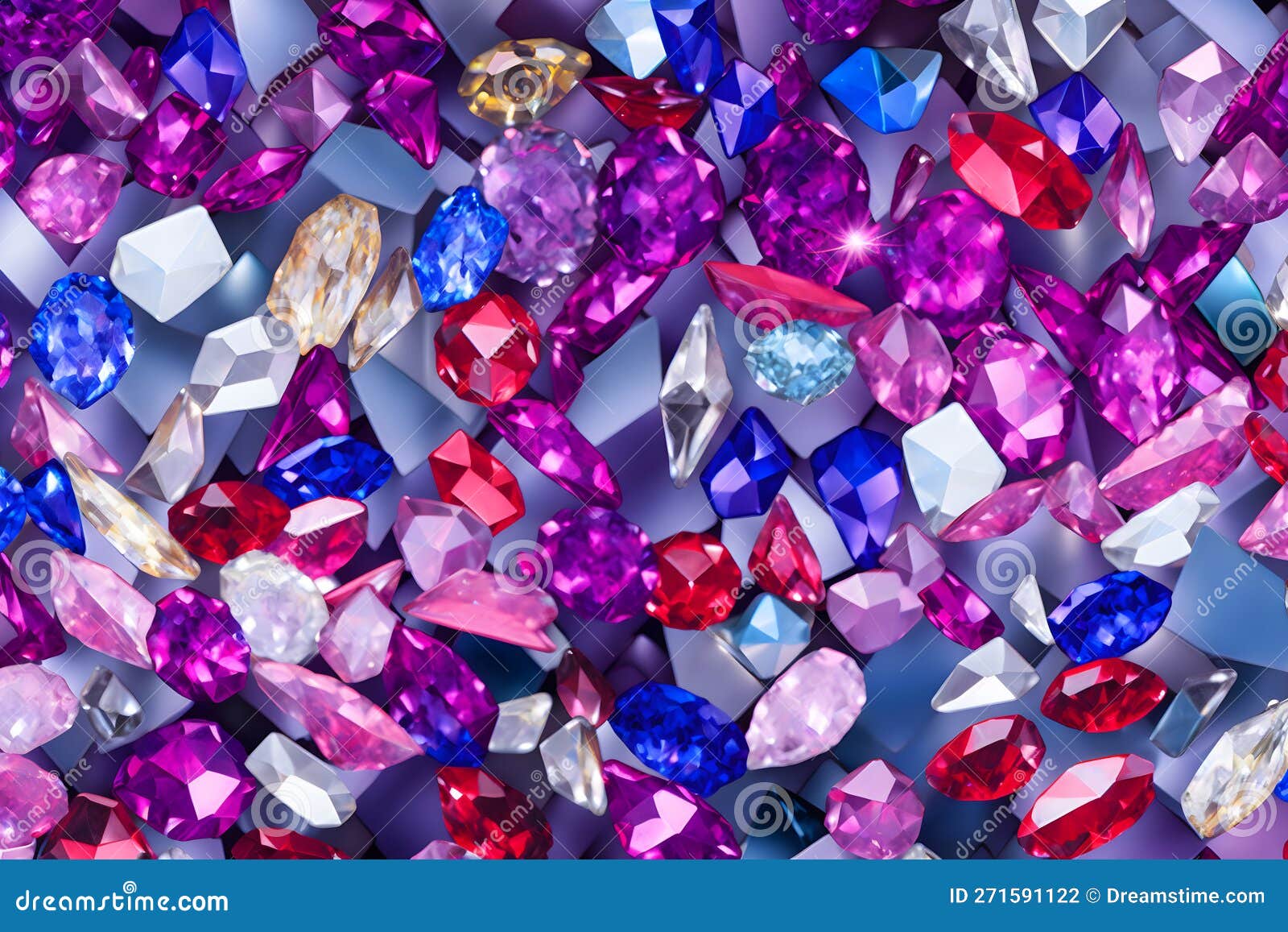 Many Small Ruby and Diamond Stones, Luxury Background. Neural Network ...