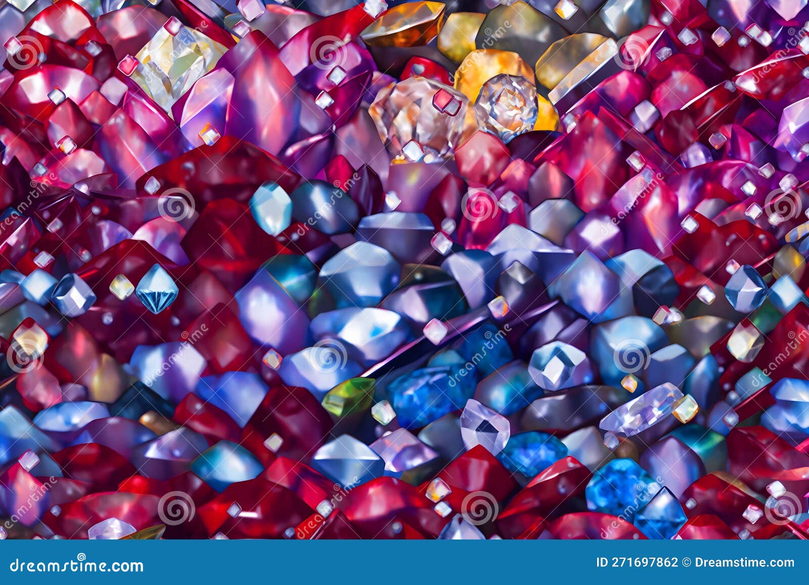 Many Small Ruby and Diamond Stones, Luxury Background. Neural Network ...