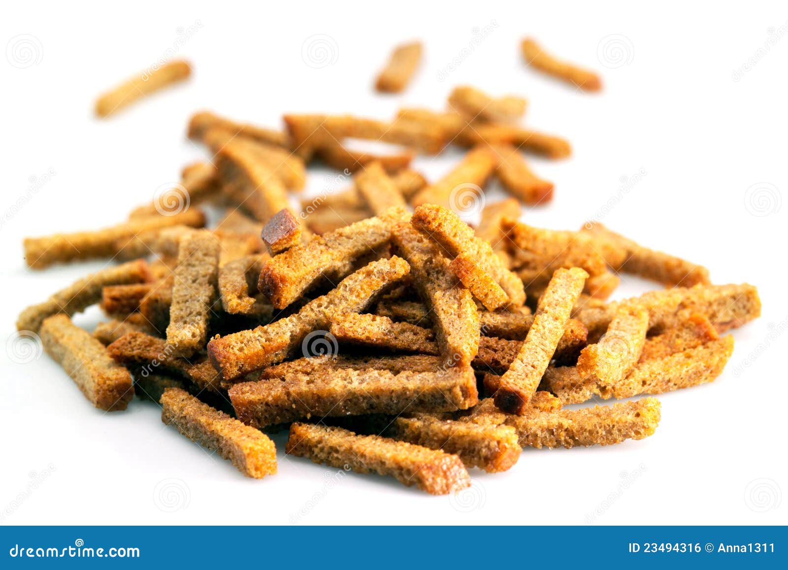Many Small Salty Dried Rusks Isolated on White Stock Photo - Image of ...