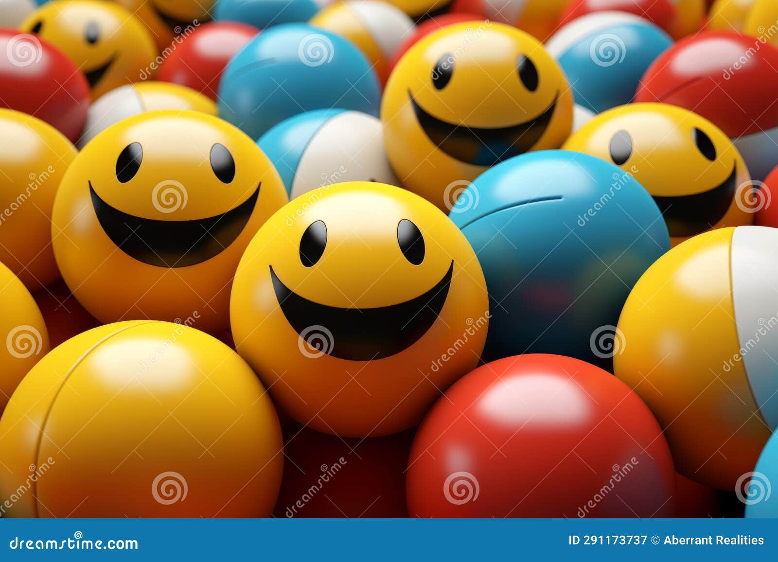Many Smiley Faces are Arranged in a Circle Stock Illustration ...