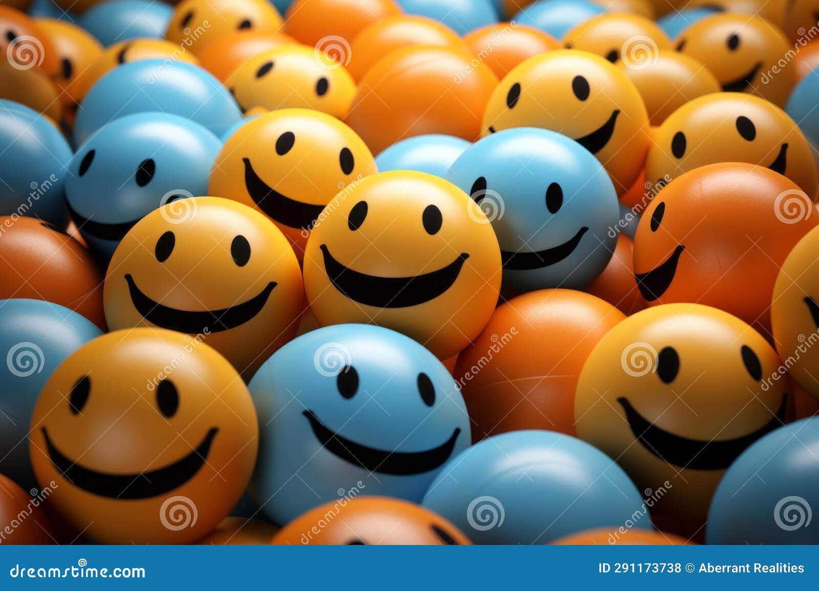 Many Smiley Faces are Arranged in a Circle Stock Illustration ...