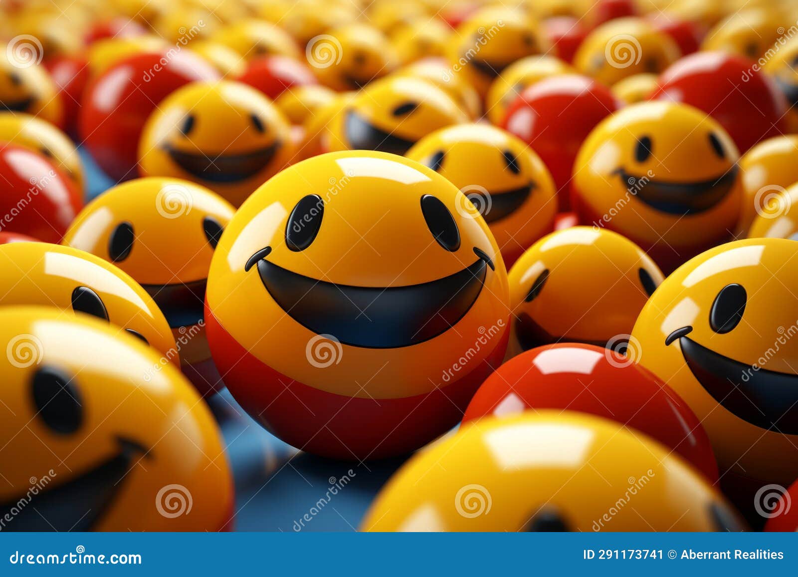 Many Smiley Faces are Arranged in a Circle Stock Illustration ...