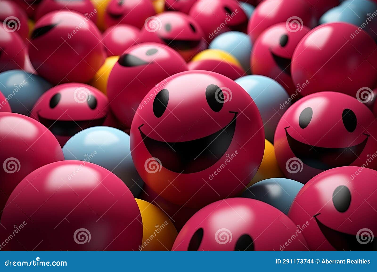 Many Smiley Faces are Arranged in a Circle Stock Illustration ...
