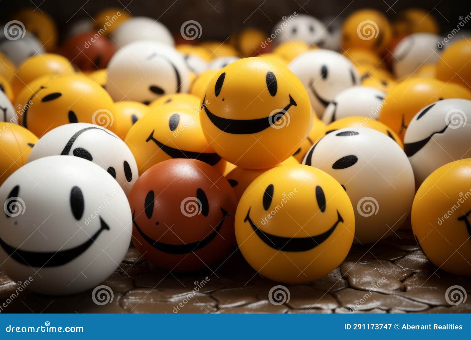 Many Smiley Faces are Arranged in a Circle Stock Illustration ...